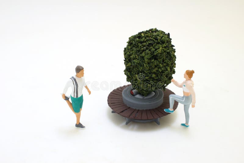 Figure Warming Up while Doing Stretching Exercises Stock Photo - Image ...