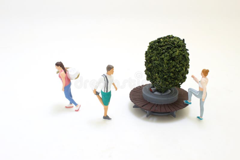 Figure Warming Up while Doing Stretching Exercises Stock Image - Image ...