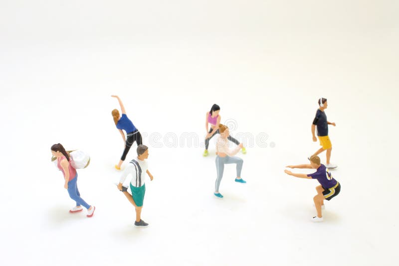 Figure Warming Up while Doing Stretching Exercises Stock Image - Image ...