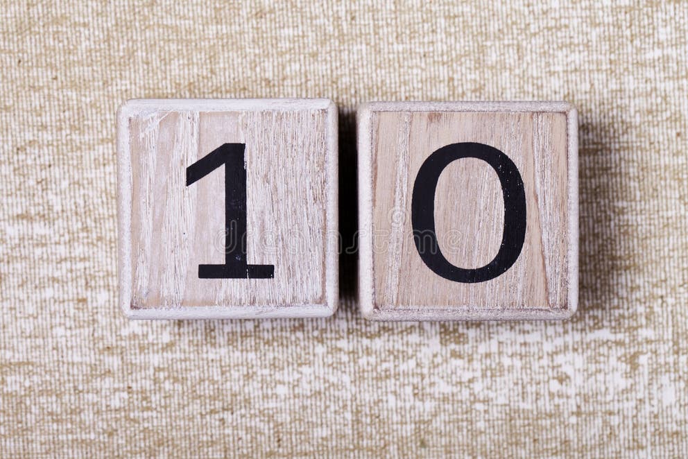 Figure 10 wooden cubes stock image. Image of dozen, symbol - 57588415