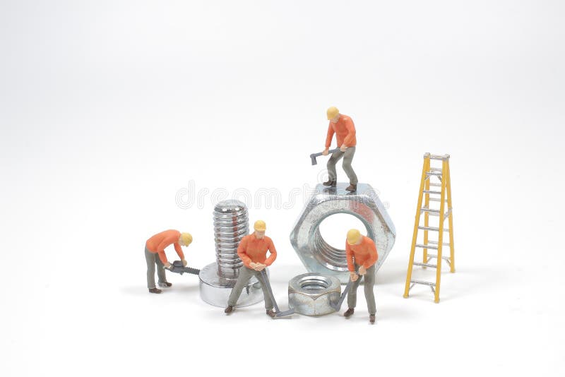 A Figure of Worker, with the Stock Image - Image of plan, isolated ...