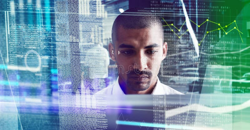 He Figured Out The Algorithm Of Success A Young Computer Programmer Looking Through Data Stock