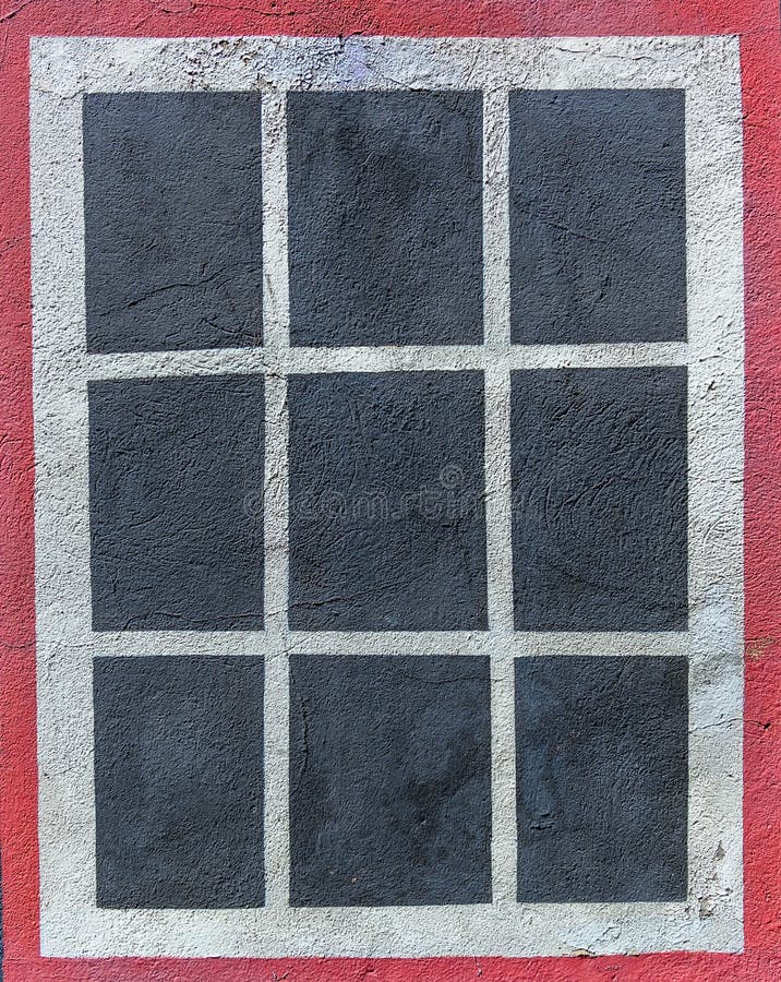 Figured Patterns on the Walls, Fake Windows Stock Image - Image of ...