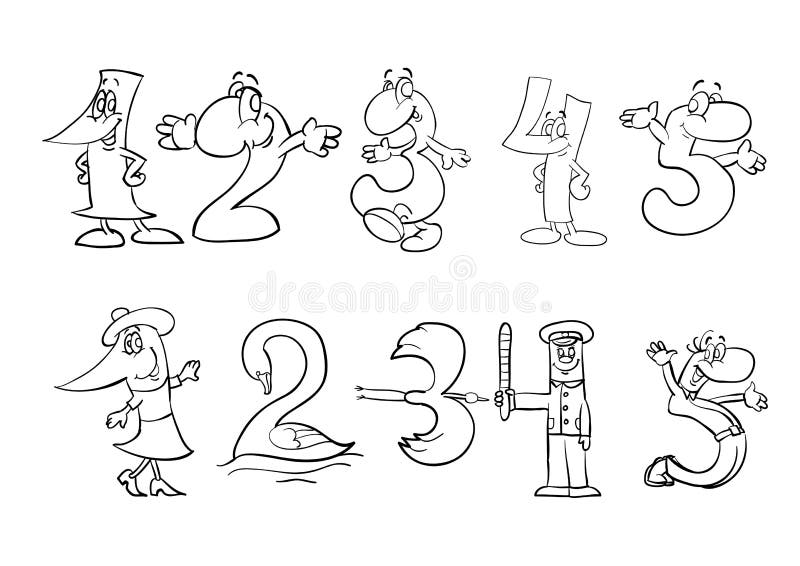 Smiling numbers stock illustration. Illustration of number - 31088157