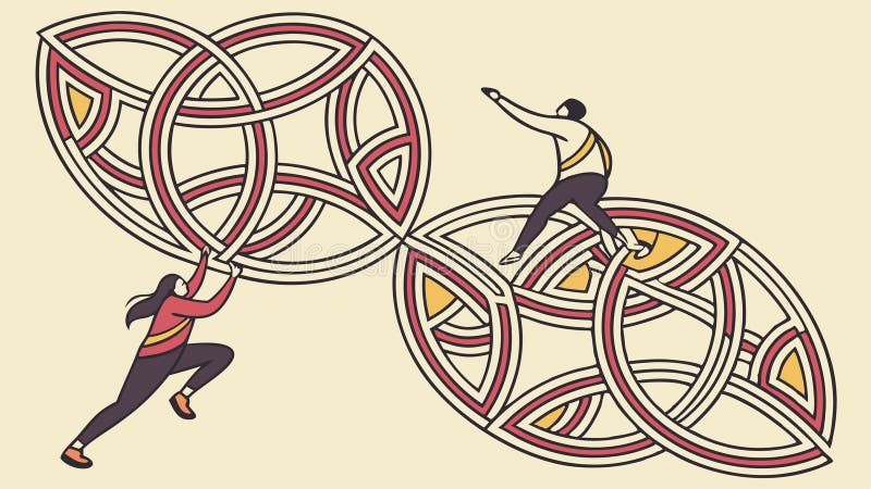 Abstract Rings Seamless Pattern for Your Design Stock Vector ...