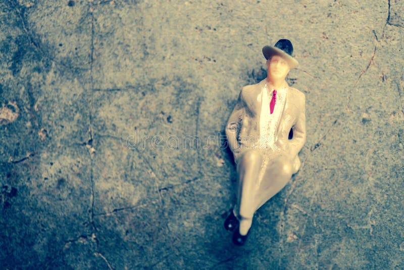 Figures of a Business Man with Empty Space Stock Image - Image of ...