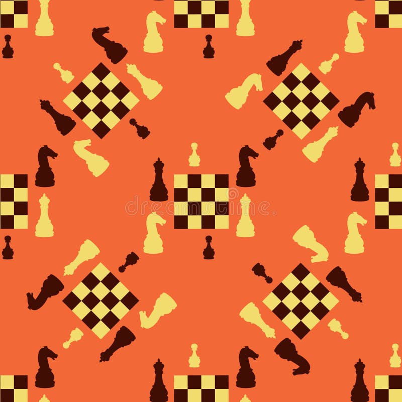 Chess and Chess Board. Pattern. Stock Vector - Illustration of chess ...