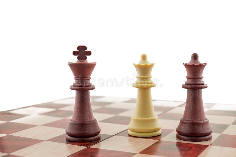 Figures of Chess Chessboard on White Background Stock Image - Image of ...