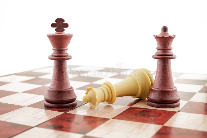 Figures of Chess Chessboard on White Background Stock Image - Image of ...