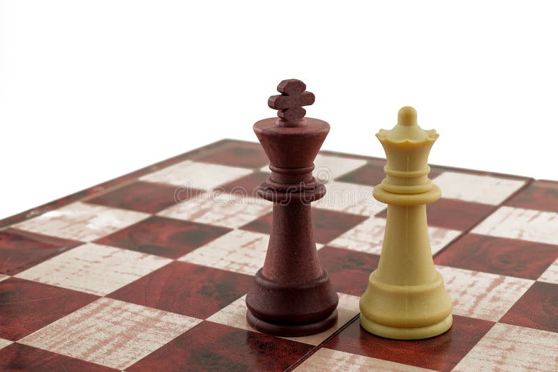 Figures of Chess Chessboard on White Background Stock Image - Image of ...