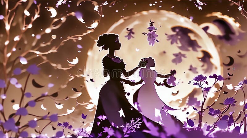 Figures Dancing in the Moonlight Stock Footage - Video of creativity ...