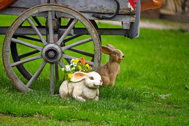 Easter rabbits stock photo. Image of traditional, painted - 18856876