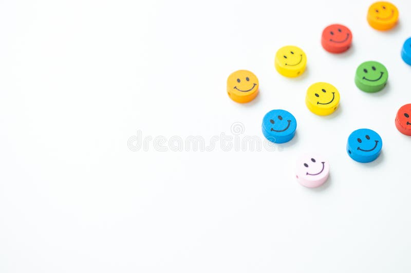 Figures in the Form of Colored Smiles on a White Background Stock Image ...