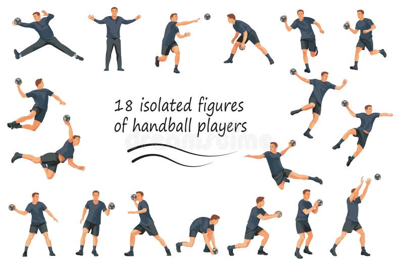 Jumping Handballer Stock Illustrations – 56 Jumping Handballer Stock ...