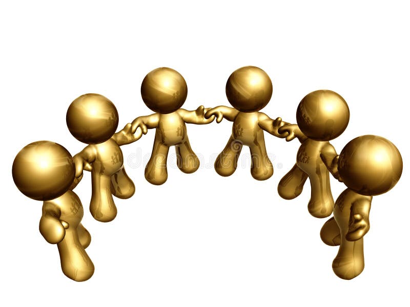 Figures Holding Hand Together Picture. Image: 8224638