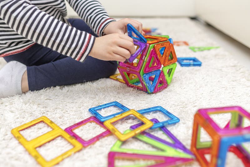 Figures from the Magnetic Designer. Stock Image - Image of construction ...