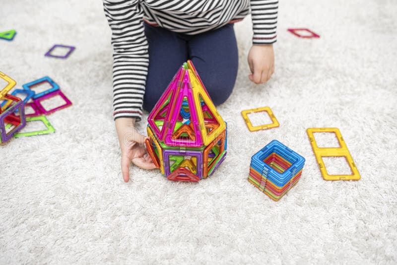 Figures from the Magnetic Designer. Stock Image - Image of games, graphic: 268803333