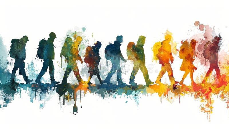 Progress of Humanity through Collective Journey and Growth Stock ...