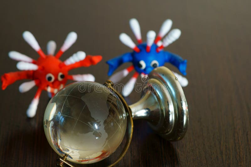 Figures of Multi-colored Viruses on the Table. Stock Image - Image of ...