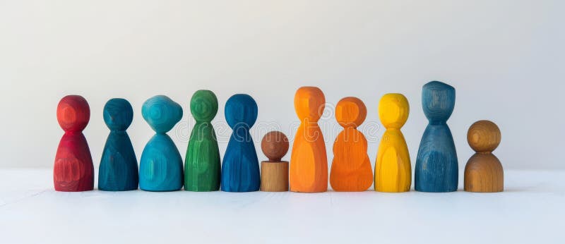 The Figures Represent Diversity and Inclusion in Wood and Color Stock ...