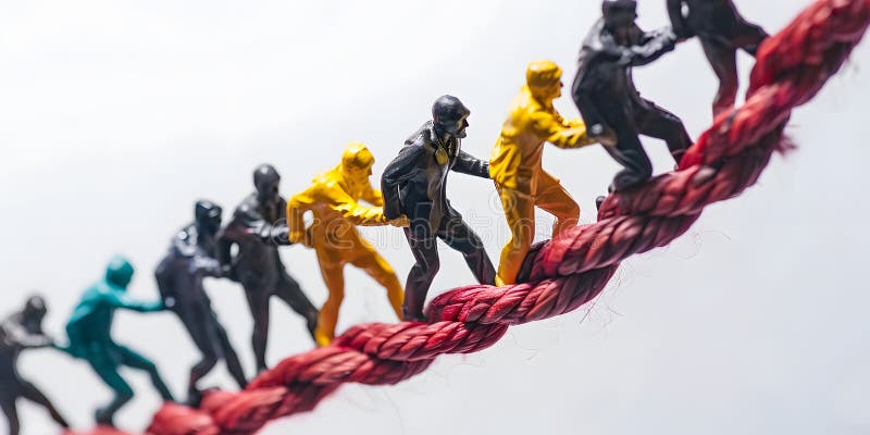 Figures Represent Teamwork in Business Stock Illustration ...