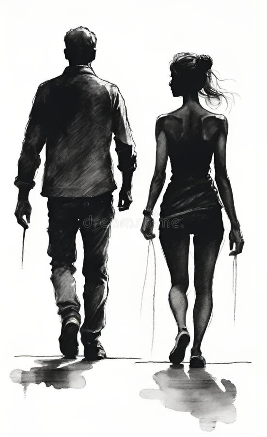 Figures, Silhouettes of People on a Light Background Stock Illustration ...