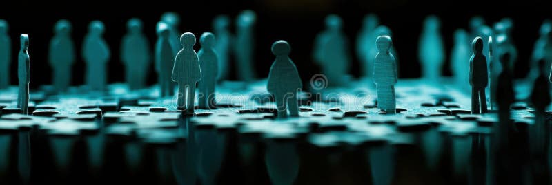 Figures Stand on Jigsaw, Community Connection and Collaboration ...