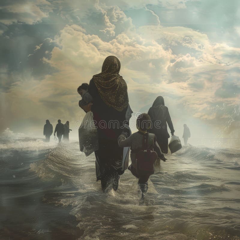 Journey through Water stock illustration. Illustration of forward ...