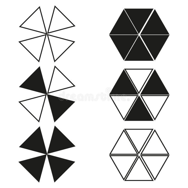 Figures from Triangles. Vector Illustration. Stock Image Stock Vector ...