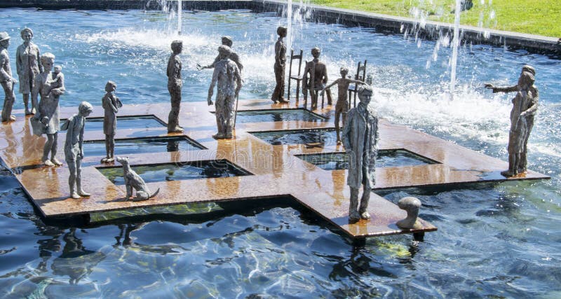 Figures in the water. editorial photo. Image of people - 189314936