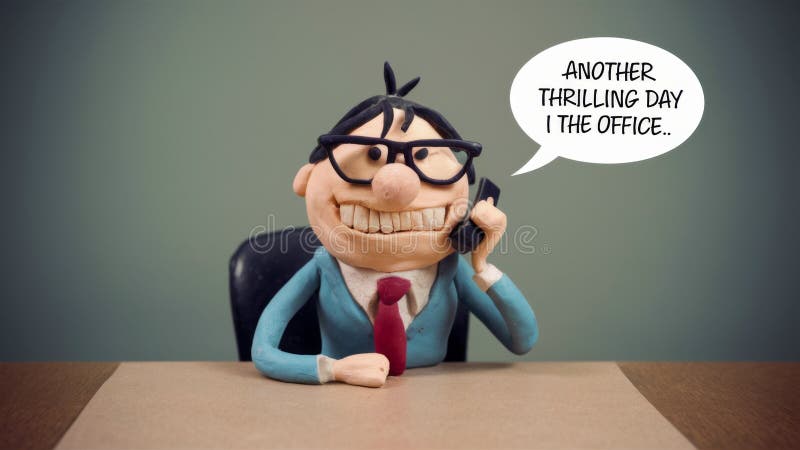 A Figurine of a Cartoon Character Talking on the Phone with Speech ...