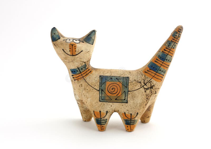 Inca cat mask stock image. Image of pottery, clay, peru - 6358093