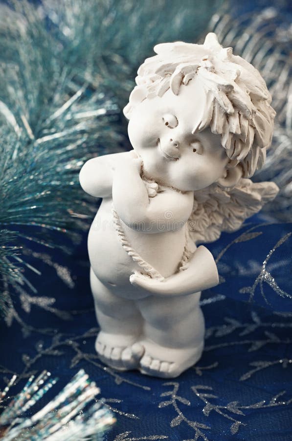 Figurine Di Angelo Di Natale Immagine Stock - Immagine di sfondo ...