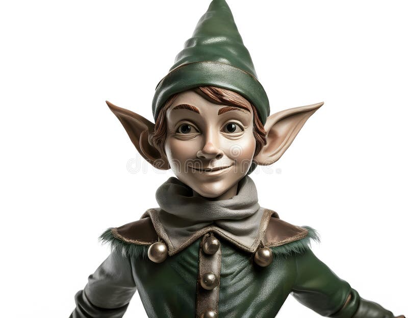 Figurine Elf White Background Representation Stock Illustration ...