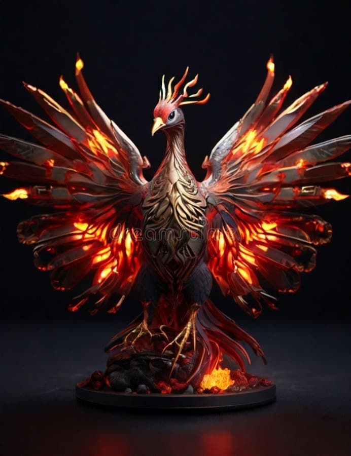 Firebird figurine stock illustration. Illustration of night - 302703935