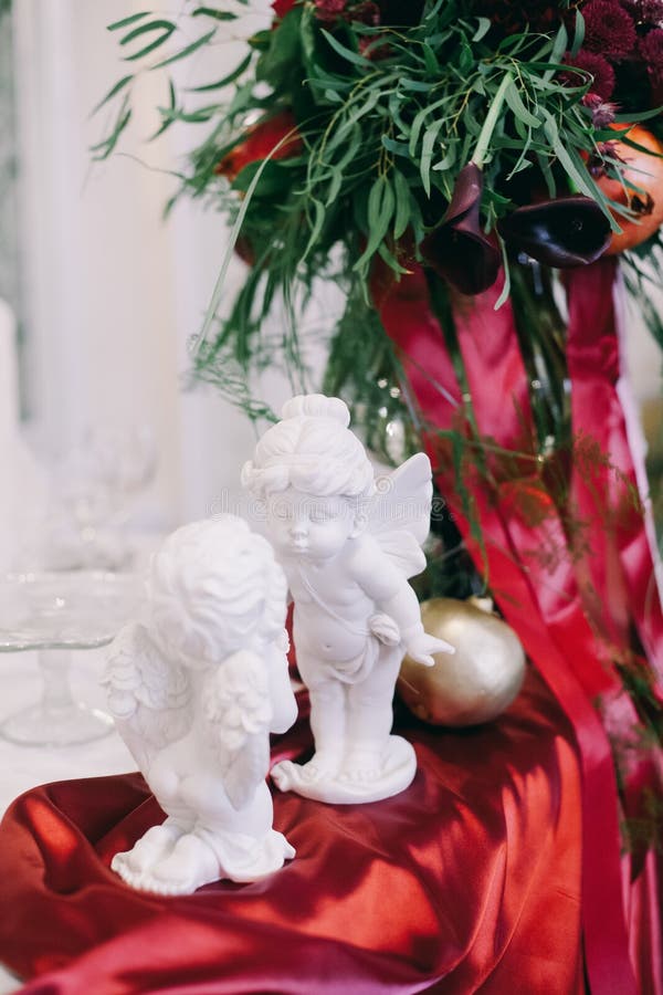 Figurines of Angel As a Wedding Decoration. Stock Photo - Image of ...