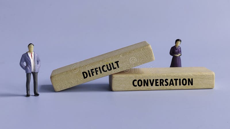 Figurines Facing a Difficult Conversation Gap Stock Image - Image of discussion, model: 380529469
