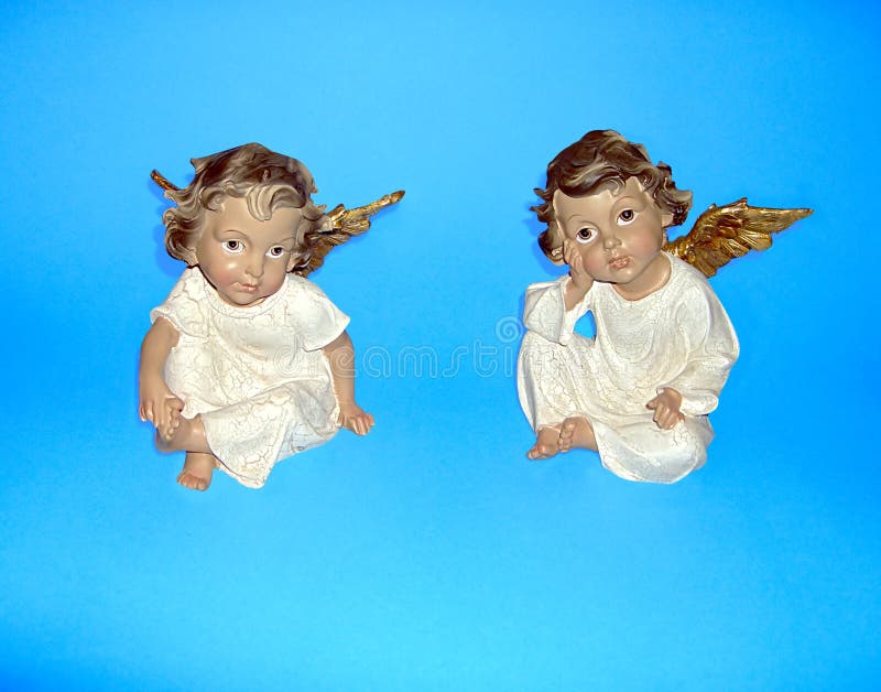 Figurines Two Small Angels Stock Photos - Free & Royalty-Free Stock ...