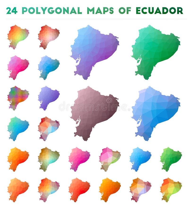 Mapa Poligonal Del Vector De Ecuador Ilustración del Vector ... Mapa Poligonal Del Vector De Ecuador Ilustración del Vector ...