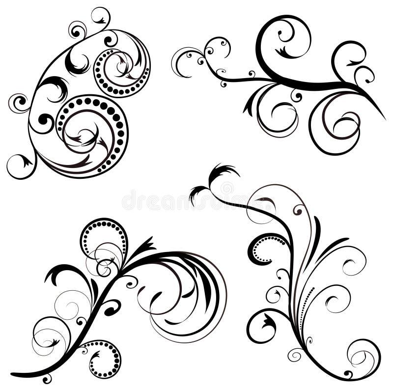 Diseño decorativo negro ilustración del vector. Ilustración de ...