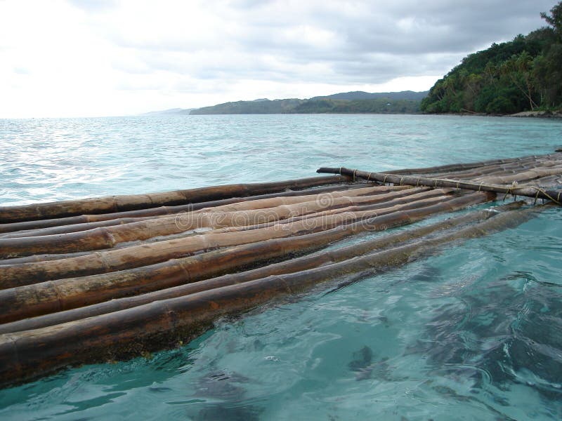 Fiji Bamboo Raft 2 stock photo. Image of nature, raft - 1184394