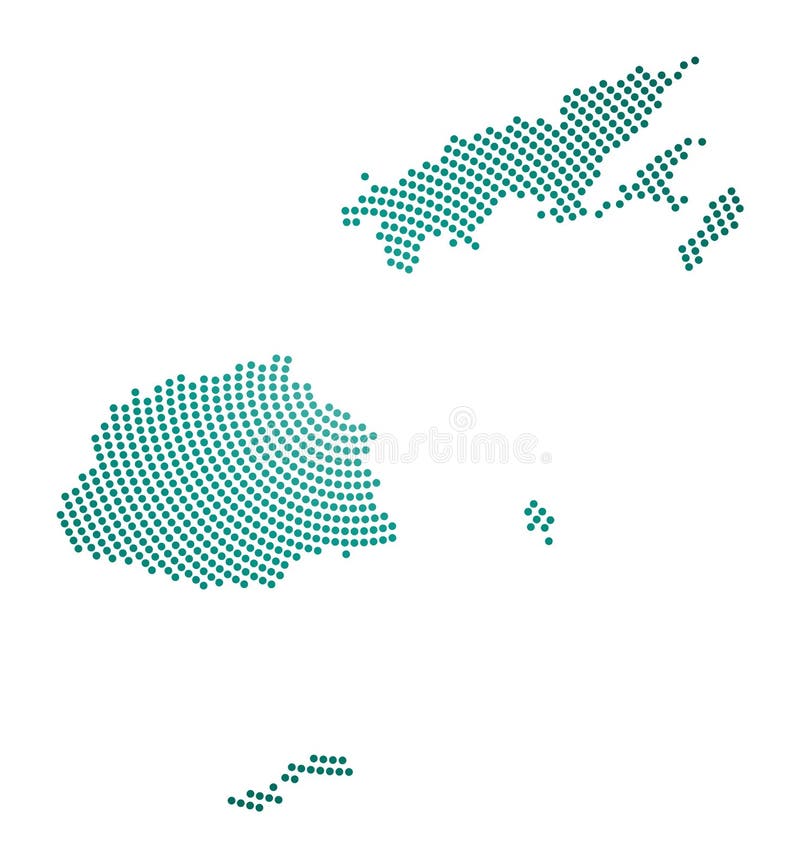 Fiji dotted map. stock vector. Illustration of border - 263869956
