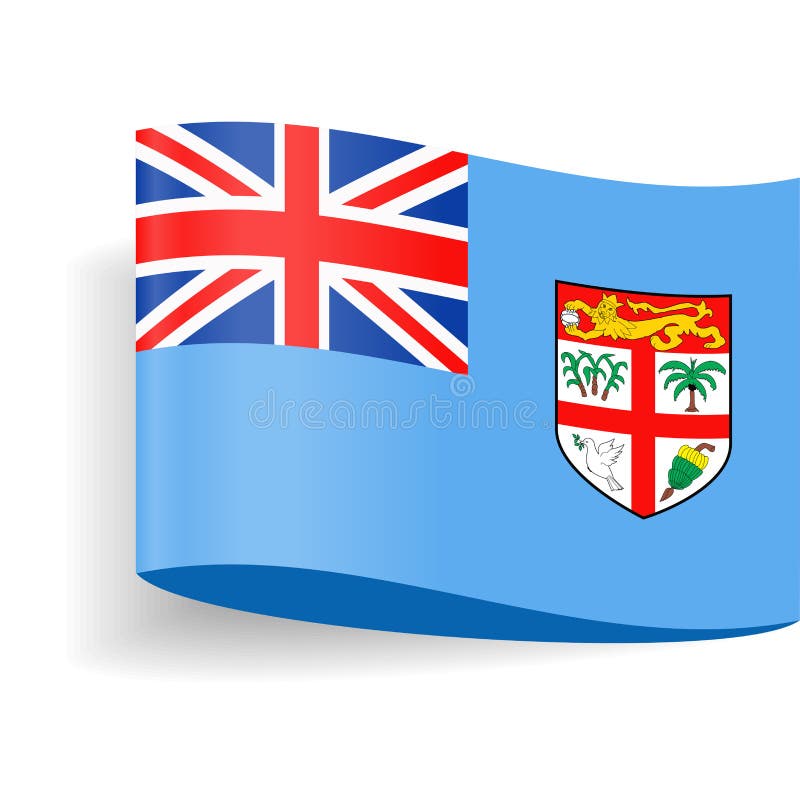 Fiji Flag Vector Label Tag Icon Stock Illustration - Illustration of ...