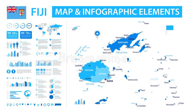Fiji Infographic Map Stock Illustrations – 162 Fiji Infographic Map ...