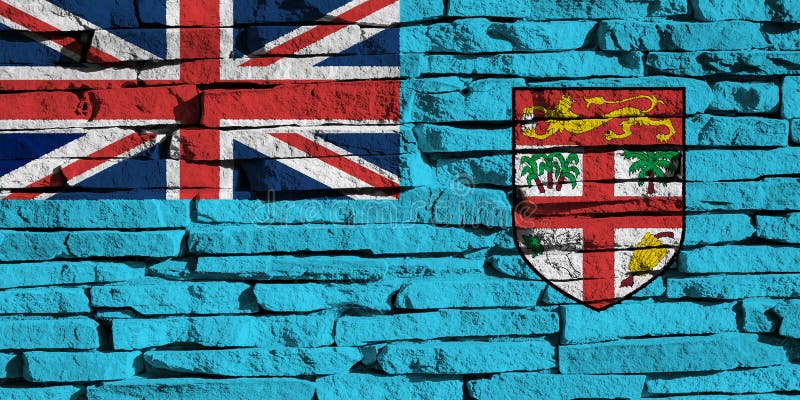 Fiji Island Flag on Texture. Concept Collage Stock Image - Image of ...