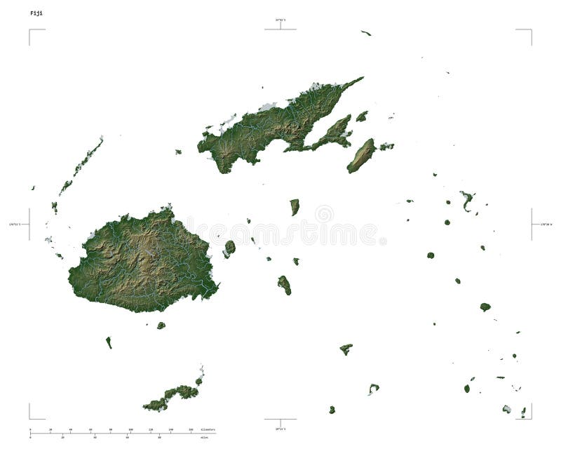 Fiji shape on white. Pale stock illustration. Illustration of geography ...