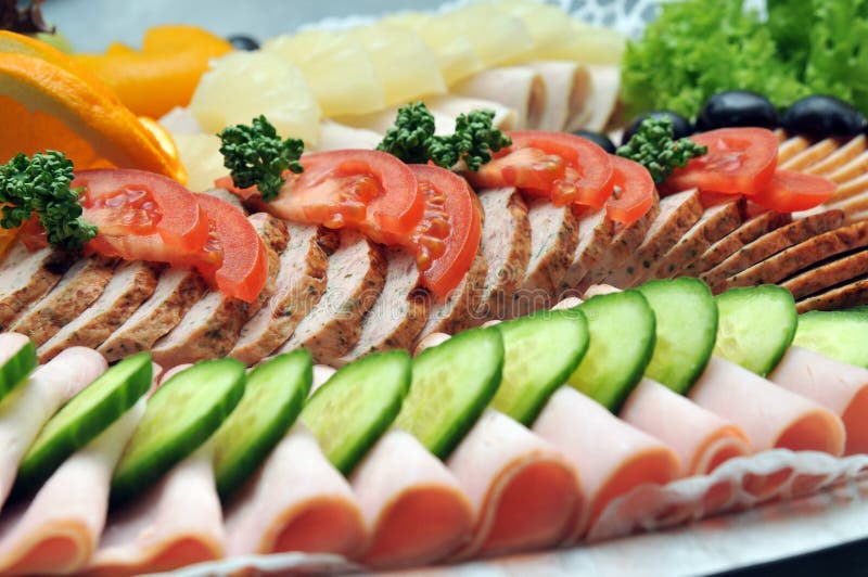 Vleeswaren stock foto. Image of eten, creatief, koude - 18449046
