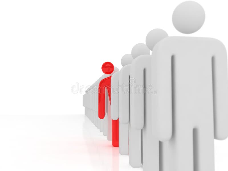 Fila de procesos en espera stock de ilustración. Ilustración de manera ...