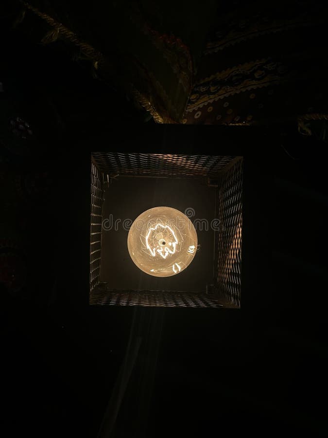 Filament Bulb Surrounded with the Metallic Frame Stock Photo - Image of ...