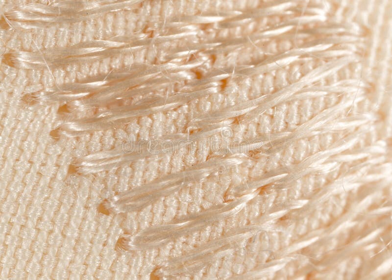 Filament on the Fabric As a Background. Macro Stock Image - Image of ...